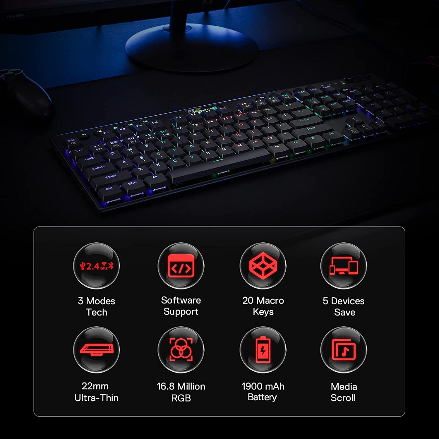 Redragon Horus K618: The Top-notch Mechanical Keyboard for Gamers and ...